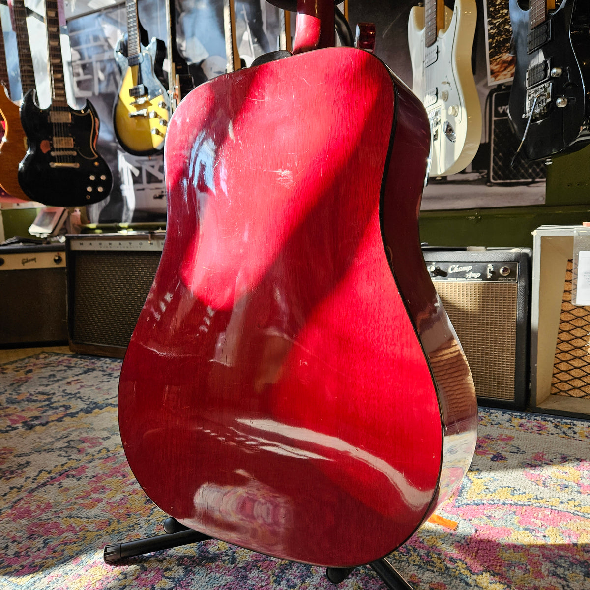 Guild ~ Dreadnought D25-C - Cherry Red ~ Gloss ~ 1975 – Orphan Guitars